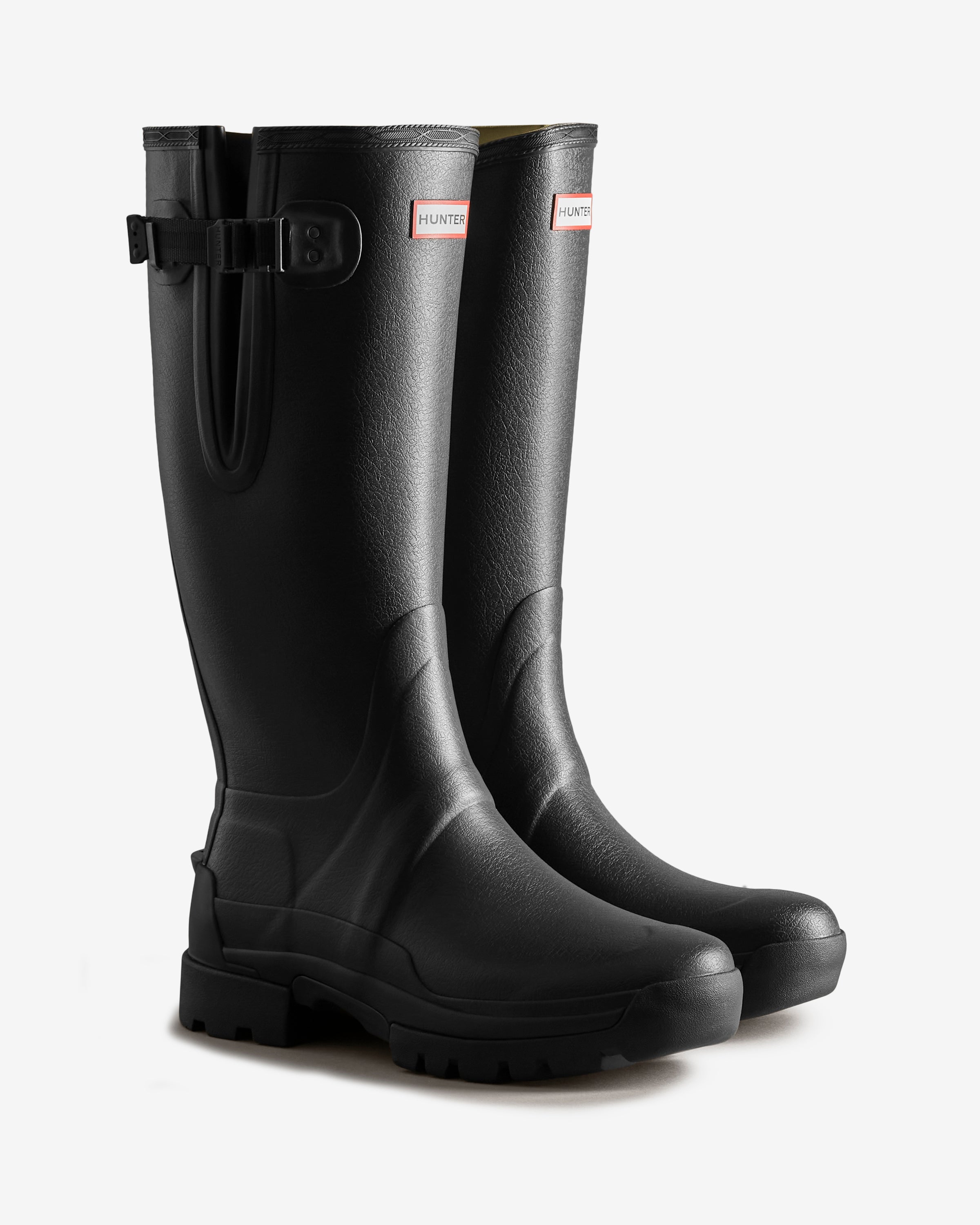 Hunter Boots Men's Balmoral Tall Side Adjustable Commando Sole Boot ...